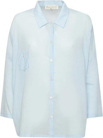 PDR Phisique Du Role Femme, Blouses et Chemises, Bleu, Taille: 38 FR Camicia in Mussola di Cotone