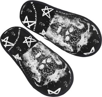 Generic Pantoufles Unisexes Crâne Chaussons Automne Hiver Confort Pantoufles À La Maison, Pour Hommes, Femmes, Fête, M
