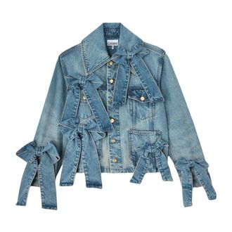 Ganni Tint Rigid Denim Jacket - - Jackets - Damen - Blau - 2XS