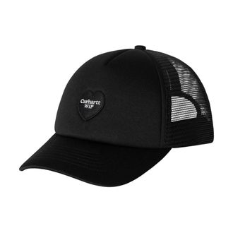Carhartt Work in Progress Casquette Trucker Coeur Brod&eacute; - Homme - Accessoires - Noir - Taille: ONE Size