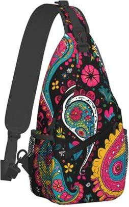 Generic Durable Sacoche Homme Bandouliere Art color&eacute; de Pai-Sley Sac De Poitrine Mode Crossbody Bag pour Homme Randonn&eacute;e Voyage