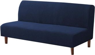 Generic Sofabezug Ohne Armlehnen Jacquard Plaid Einfarbig Stretch Antirutsch Sofa Schutz Schonbezug F&uuml;r Schlafsofa Bett Futonbezug Waschbar Schmutzabweisend(N