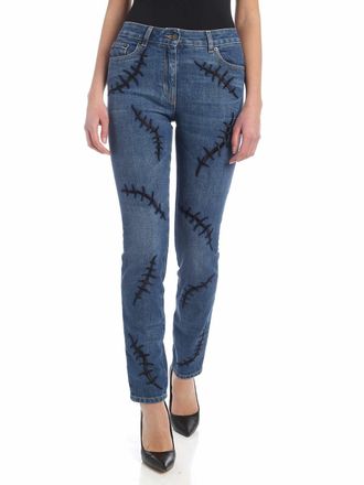 Moschino Straight Leg Jeans - Blau