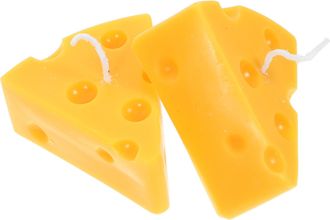 Frcolor 2 St&uuml;cke K&auml;se Geformt Duft Kerze K&auml;se Kerzen F&uuml;r K&auml;se Und Wein Party Dekorationen