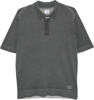 C.P. Company C.p. Company, Homme, Tops, Gris, Taille: M Polo Boutonn&eacute;e