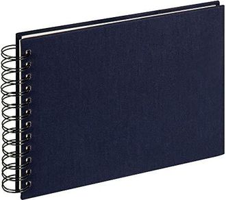 Walther Design Fotoalbum dunkelblau 23 x 17 cm Spiralalbum Leinen, Cloth SA-509-U