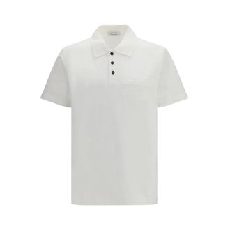 Ferragamo Klassisches kurz&auml;rmeliges Poloshirt aus Baumwolle - - Tops - Herren - Wei&szlig; - M