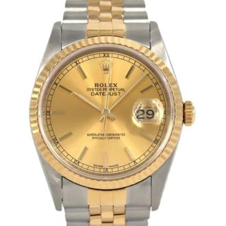 Rolex Datejust Pre-owned en Acier Inoxydable et Or Jaune - Homme - Pre-owned - Jaune - Taille: ONE Size