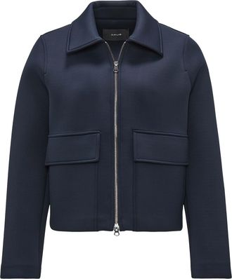 OPUS Damen Sweatjacke | Sweatjacke GIDAL Boxy Fit aus Scuba Ware Coal Blue, 40