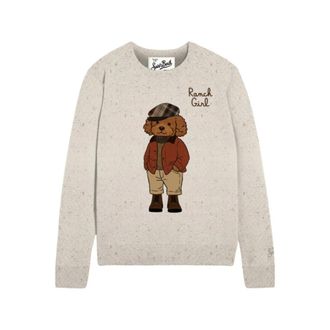 MC2 Saint Barth New Queen Donegal Rundhals-Pullover - - Knitwear - Damen - Beige - S