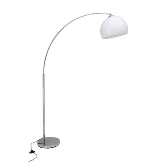 Brilliant Lampe Vessa Bogenstandleuchte 1, 7m chrom/wei&szlig;