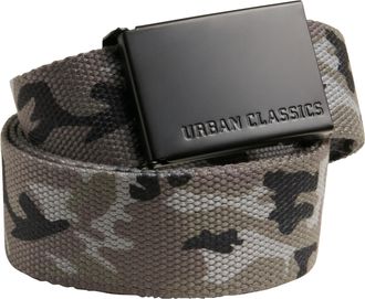 Urban Classics Unisex Canvas Belts G&uuml;rtel,, per pack Mehrfarbig (grey camo/black 01295), (Herstellergr&ouml;&szlig;e: one size)