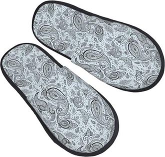 Generic Pantoufles De Maison Pai-Sley Noir Peluche Fourrure Pantoufles Portative Chaussons DInt&eacute;rieur Pour Homme Camping Voyage M