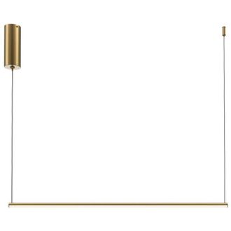 Maytoni Maytoni Halo Plafonnier suspendu moderne de 80 cm en laiton, abat-jour blanc de 500 lm