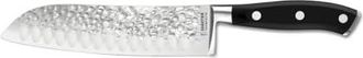 Sabatier Trompette Carbon - Couteau santoku 18 cm martel&eacute; avec protection de lame