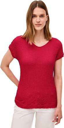 Cecil Damen B323519 Strukturshirt, Glazed Apple Red, XXL
