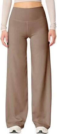 Generic Pantalon de jogging baggy taille haute pour femme - Stretch - Jambes larges - Pantalon de loisirs - Couleur unie - Confortable - Pantalon de relaxatio