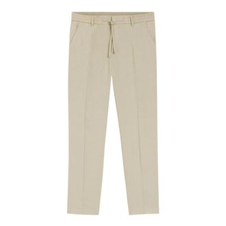 HUGO BOSS Tapered-fit Hose aus einem Leinenmix - - Trousers - Herren - Beige - 2XL