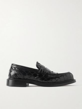 Bottega Veneta James Loafers Aus Intrecciato-leder - Schwarz