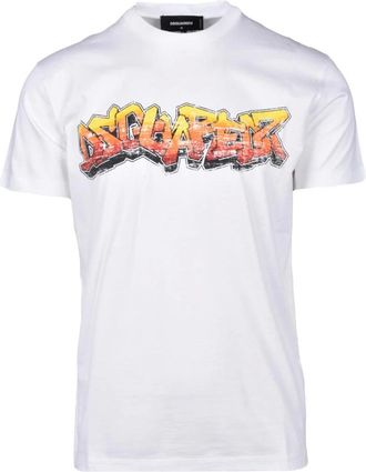 Dsquared2 Homme, Tops, Blanc, Taille: L T-Shirt
