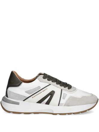Alexander Smith baskets en cuir à empiècements - Blanc