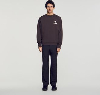 Sandro Sweatshirt oversize &agrave; fleur