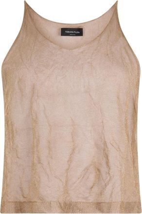 Fabiana Filippi Femme, Tops, Brun, Taille: 36 FR Sleeveless Top