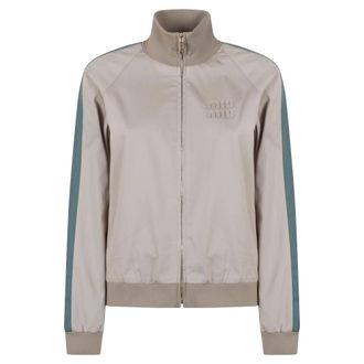 Miu Miu Old Twill Jacke - - Sweatshirts & Hoodies - Damen - Gr&uuml;n - S