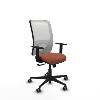 Piqueras y Crespo Stuhl mit verstellbaren Armlehnen Zulema, h&ouml;henverstellbare Lendenwirbelst&uuml;tze, ausgestattet mit 3 Positionen und Schneideschaum, mit Rollen von 65 mm