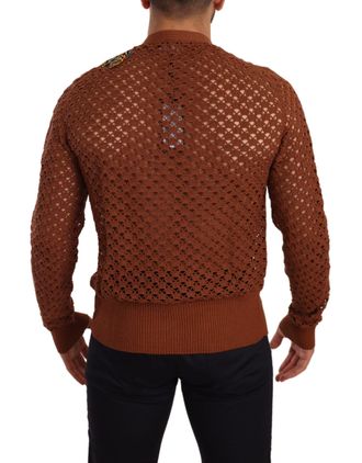 Dolce & Gabbana Mens Cardigan Brown Cotton Clothing