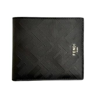 Fendi Portefeuille Pre-owned en cuir de veau avec logo Shadow - Homme - Pre-owned - Noir - Taille: ONE Size