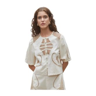 Suncoo Femme, Blouses et Chemises, Beige, Taille: 36 FR Lindsay Blouse