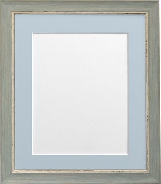 Frames by Post Frames By Post Nordic Used blau Foto Rahmen mit blau grau Passepartouts, blau, A3; Bildgröße: A4