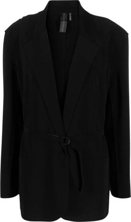 Norma Kamali Femme, Vestes, Noir, Taille: 36 FR Manteau Crois&eacute; Oversize