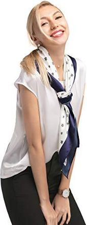 LilySilk T-Shirt Femme Soie Naturelle Top Manches Courtes Tee Shirt Classique Ete Basique Chic Soie Bio Tshirt Casual M, Blanc