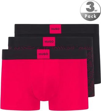 HUGO BOSS Herren Trunks rot Baumwolle gemustert
