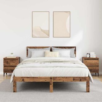 vidaXL Cabinet de chevet avec tiroir 2 pcs Bois ancien 40 x 35 x 50 cm Vidaxl
