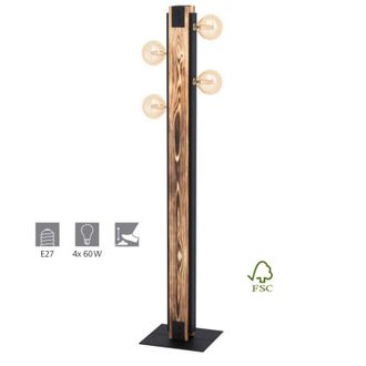 Eglo Lampadaire Layham - Noir