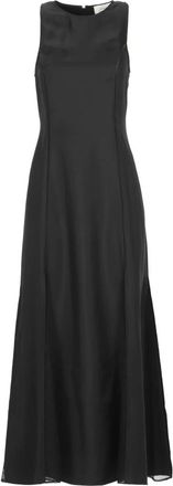 Loulou Studio Femme, Robes, Noir, Taille: 38 FR Iraka Silk-Twill Dress