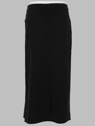 Max Mara Cotton Satin Skirt - Black
