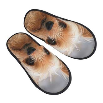 Generic Fourrure Pantoufles Les Plus Mignons Des Yorkshires R&eacute;utilisables Pantoufles De Maison Portative Chaussons DInt&eacute;rieur Pour Invit&eacute; Voyage Spa L