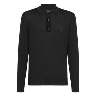 Billionaire Boys Club Homme, Pulls, Noir, Taille: L Pullover Polo-Neck LS Crest