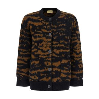 Momoni Tinna Strick Cardigan - - Knitwear - Damen - Braun - M