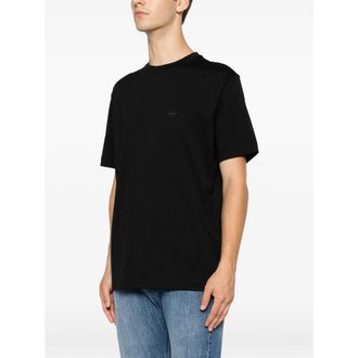 Emporio Armani Embroidered Logo T-Shirt - Black