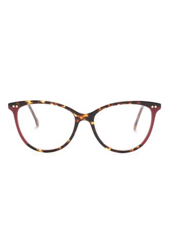Carolina Herrera lunettes de vue &agrave; monture papillon - Marron