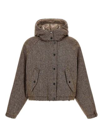 Brunello Cucinelli Blouson Rembourr&eacute; - Marron