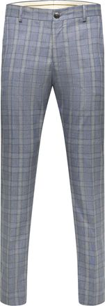 Selected Herren Slhslim-timelogan Blu Snd Chk Trs B Noos Hose, Light Blue/Checks:sand, 98 EU