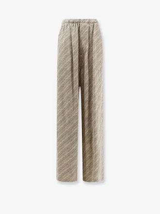 Balenciaga Monogram silk trousers - BALENCIAGA - gender_Woman