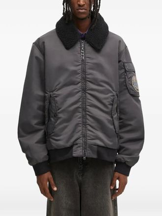 Napapijri A-Nemes textured-collar jacket - Grau