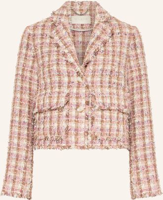 Milano Milano Italy Tweed-Blazer Mit Glitzergarn pink